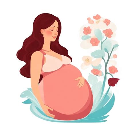 Premium Ai Image Pregnant Mother Illustration