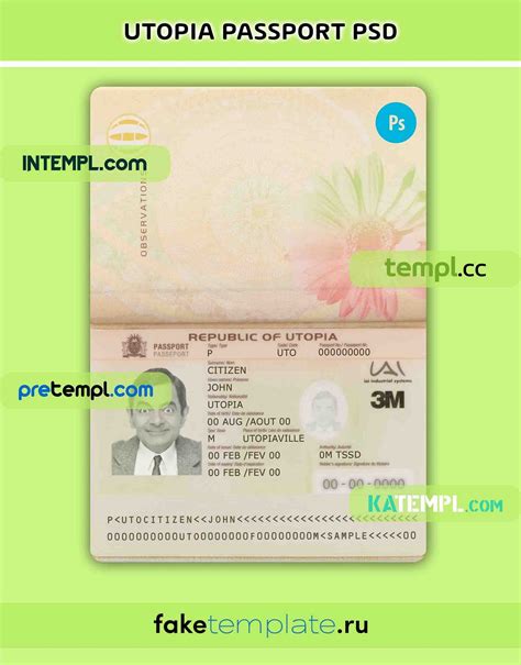 Utopia Passport Psd Download Template Intempl Passport Medium