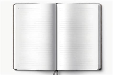 Premium Ai Image Blank Open Notebook Isolated