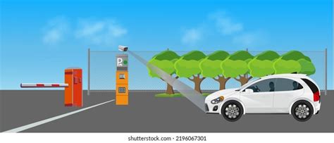 Automated License Plate Recognition Parking Car Stock Vector Royalty Free 2196067301