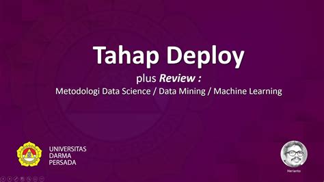 Deploy Model Datamining Dengan Streamlit Youtube