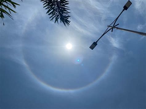 Sun Halo Rainbow Ring Spotted Around The Sun In The Bengaluru Sky