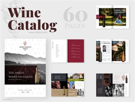 Wine Catalog Brochure Template Coreldraw Templates