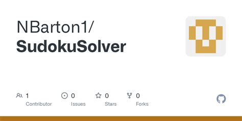 Github Nbarton1sudokusolver