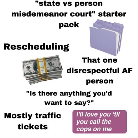 State Vs Person Misdemeanor Court Starter Pack Rstarterpacks