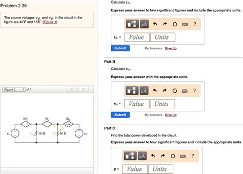 Solved A Find I Delta B Calculate V0 C Find The Total Power