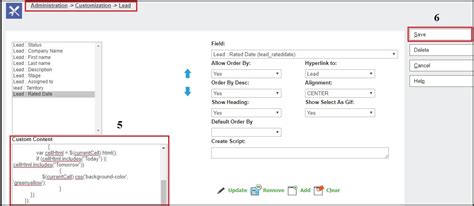 Highlight Date Column In Sage Crm Grid Sage Crm Tips Tricks And