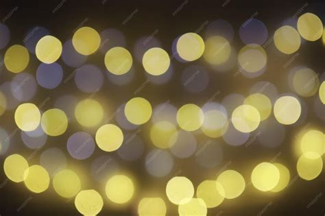 Premium Photo Abstract Bokeh Background Golden Bokeh Circles On Dark Blue Background Layer Overlay