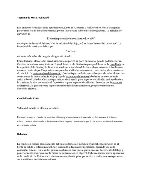 Teorema Kutta Joukowski Pdf