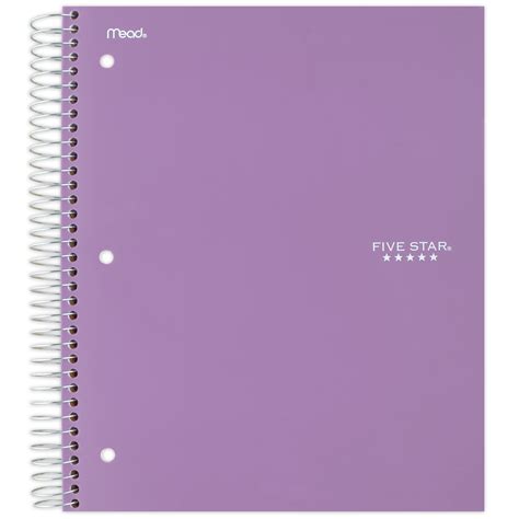 Five Star Spiral Notebook 5 Subject College Ruled 11 X 8 12