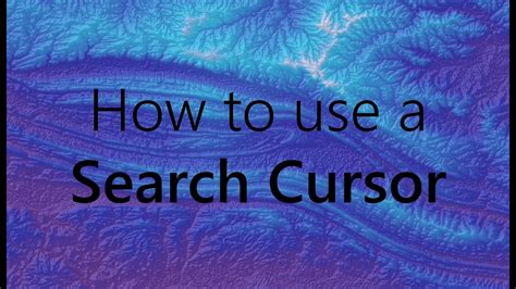 How To Use A Search Cursor Arcgis Pro Youtube