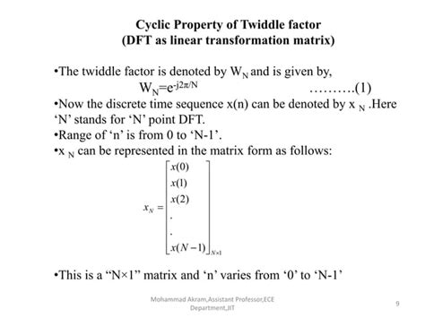 Discrete Fourier Transform Pptx