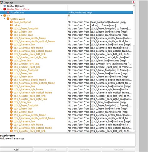 Rviz Transform Error While Launching Multiple Turtlebots In Ros