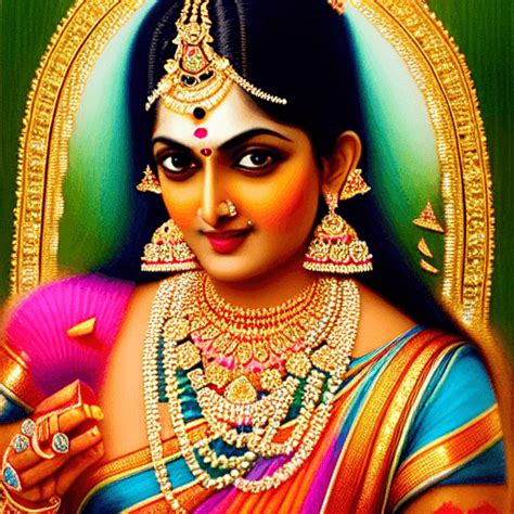 Goddess Laxmi Gezichtsfoto Creative Fabrica