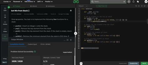 Learning Gfg160 Geekstreak2024 Python Problemsolving Dsa Stack Simran