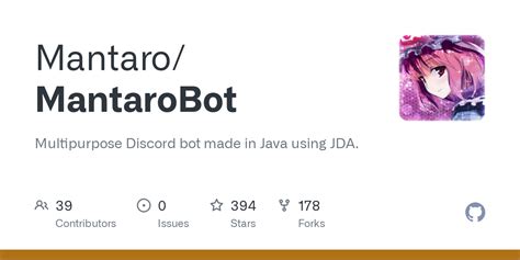 Github Mantaromantarobot Multipurpose Discord Bot Made In Java Using Jda