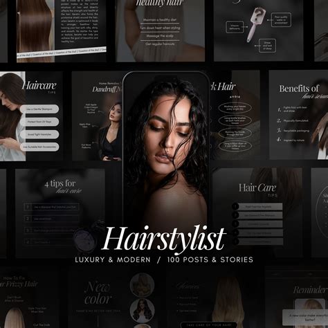 Hair Instagram Templates Hairstylist Instagram Post Hair Designer