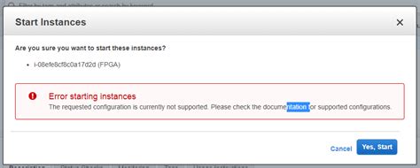Error Starting Instances Issue 485 Aws Aws Fpga GitHub