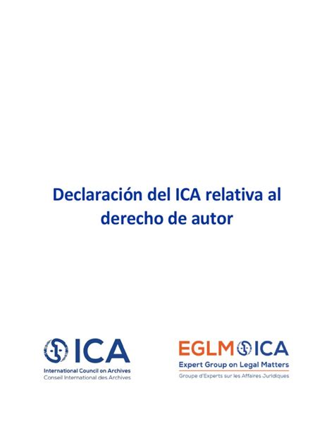 Copyright Declaration Ica Spa Pdf Autor Propiedad Intelectual