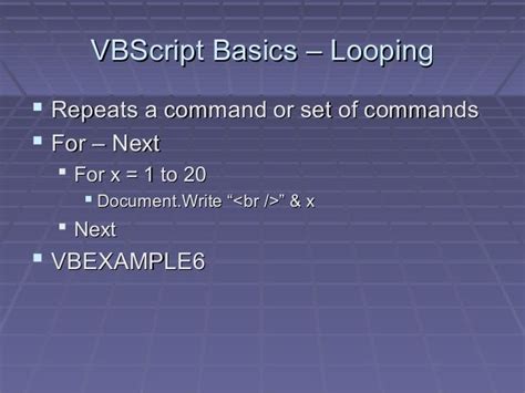 Vb Script