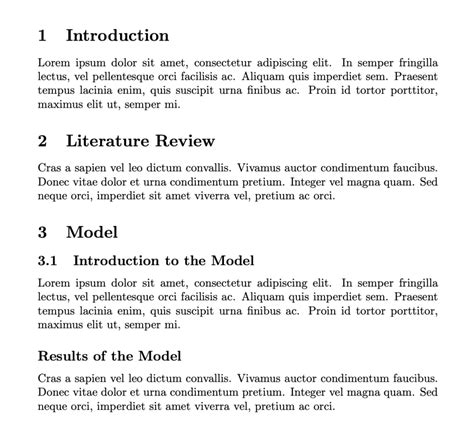 Creating Sections And Subsections In Latex Latex Writing