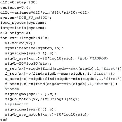 Matlab Script For Variation Of Coupling Flexibility Analysis