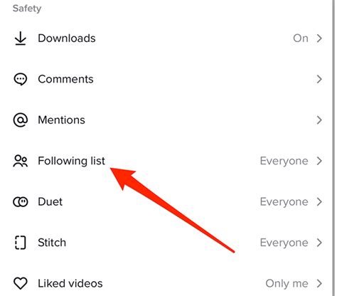 TikTok How To Hide Your Following List