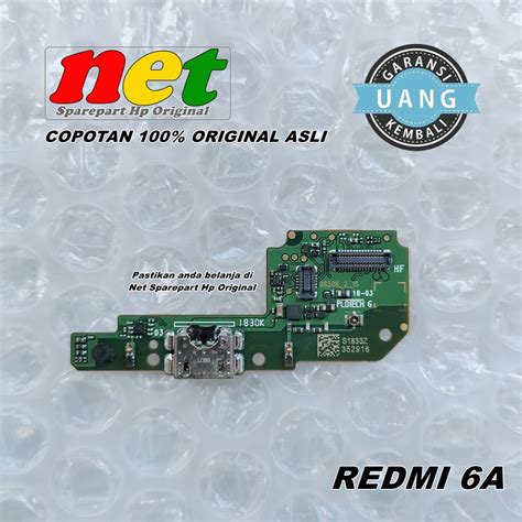Jual PAPAN PCB KONEKTOR CAS MIC XIAOMI REDMI 6A ORIGINAL COPOTAN Shopee Indonesia