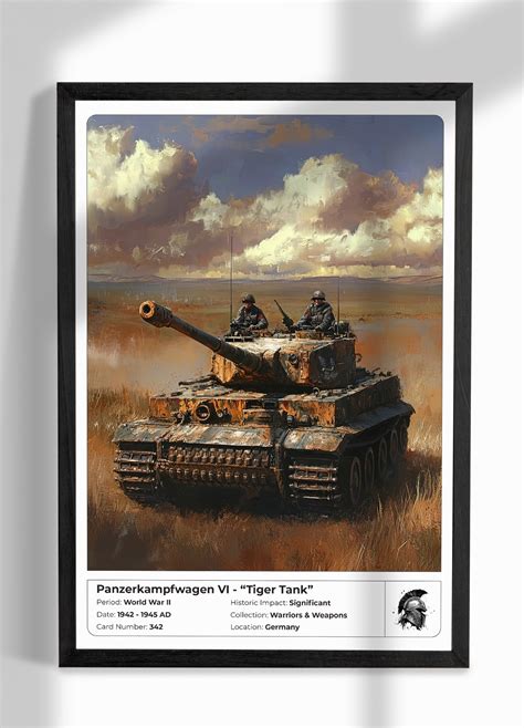 Poster Tiger Tank Cards Of History