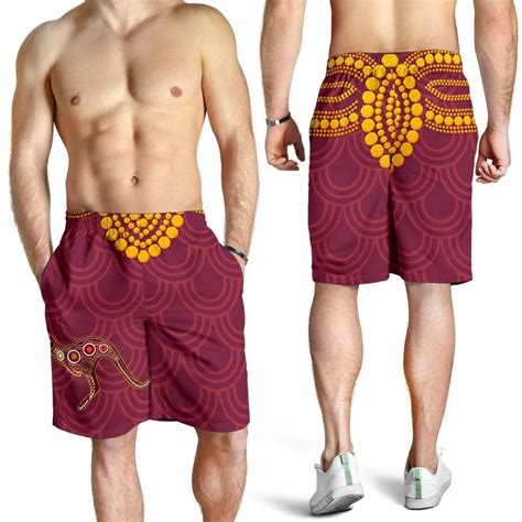 Aboriginal Mens Short Aboriginal Kangaroo Early Morning Workouts