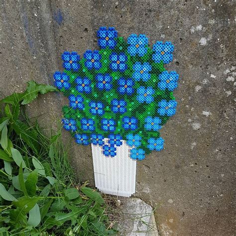 Flowers Perler Bead Street Art