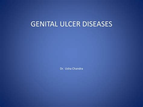 Genital Ulcer Disease Pptx