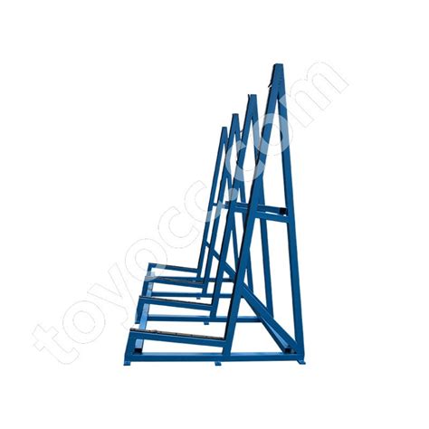 Heavy Duty Warehouse Al Shape Float Glass Rack Storage For Glass