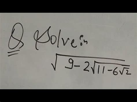 Solving The Square Root Problem YouTube