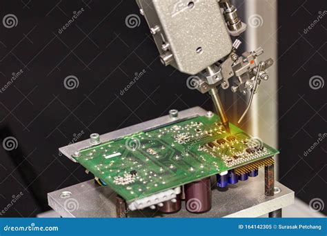 Soldering Iron Tips Of Automated Manufacturing Soldering And Assembly Printed Electric Circuit