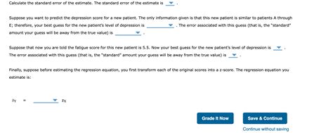 Solved The Regression Equation And The Standard Error Of Chegg Com