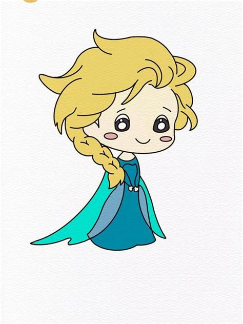 冰雪奇缘艾丽莎简笔画 简笔画图片大全 普车都