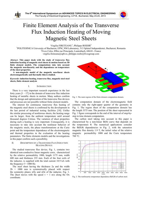 Pdf Finite Element Analysis Of The Transverse Flux Induction Heating Of Moving Magnetic Steel