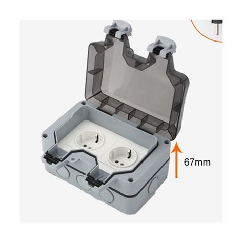 Outdoor Socket Waterproof Socket With Switch Indicator Light Wall Socket Wet Room Surface