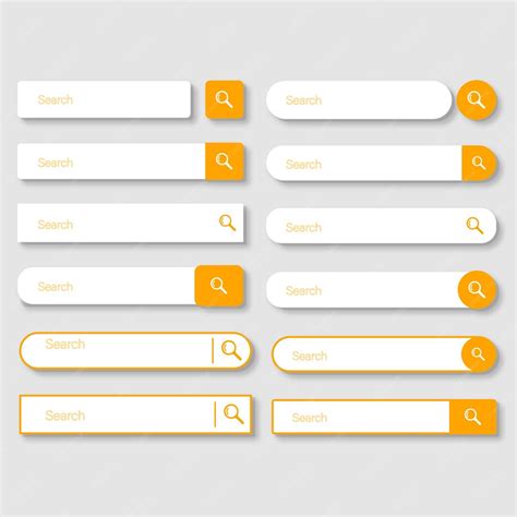 Premium Vector Search Bar Set Search Boxes Ui Template