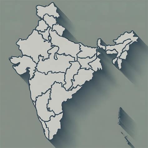 Premium Photo India Map Shape On The Dark Natural Background 3 D