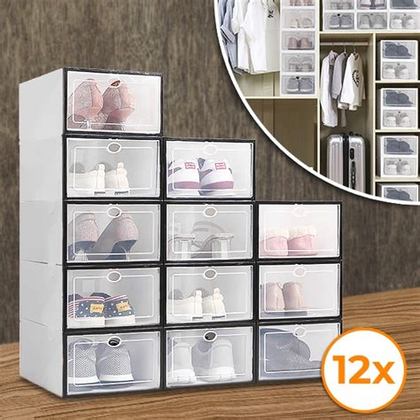 Πλαστικό κουτί αποθήκευσης παπουτσιών 12 τεμάχια Shoezy Vigoshop Gr