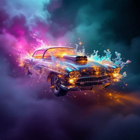 Free Transforming Crystal Car Image Illustration Fantasy Surreal