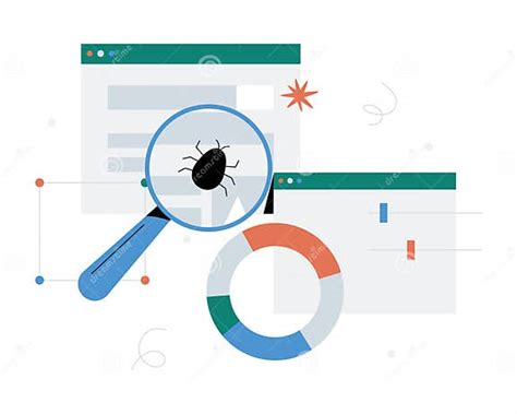 Software Bug Detection In Web Interface Flat Vector Illustration