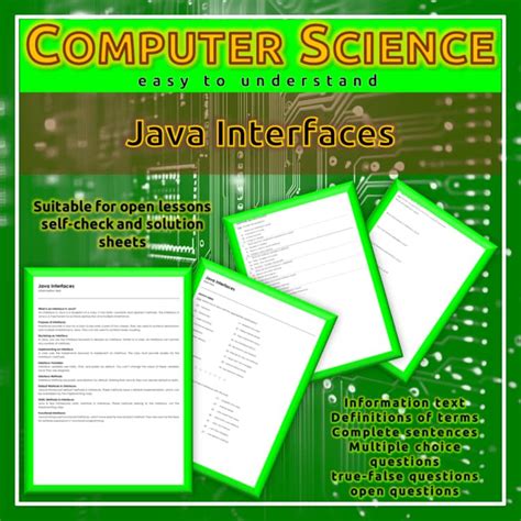 Easy Computer Science Java Interfaces Infotext Exercises By Yoshiheartart