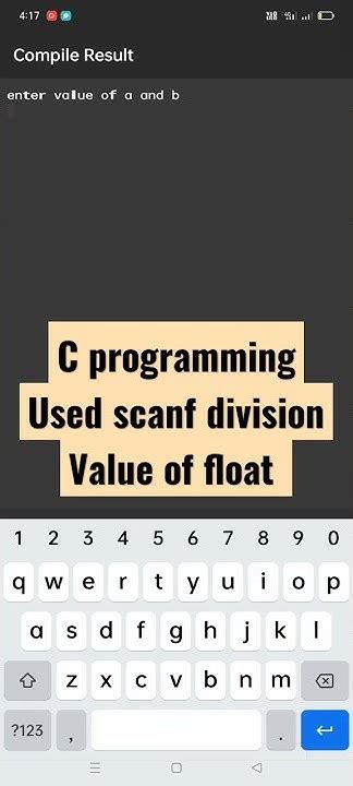 C Programming Used Scanf Divisionvalue Of Floatprogrammingcodingvideosdivisions Youtube
