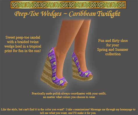 Caribbean Twilight Peep Toe Wedges By Skyewriter73 On Deviantart