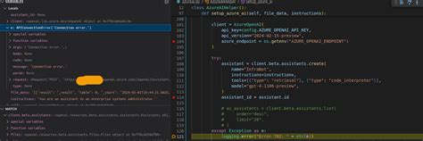 Azure Open Ai Assistant Api Connection Error Api Openai Developer