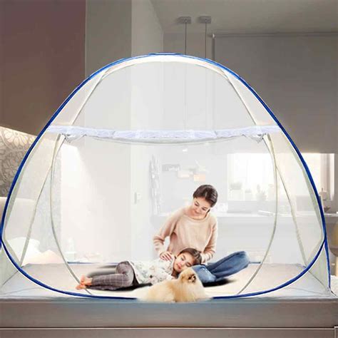 원터치 접이식 모기장 침대 텐트형 방충망 캠핑 야외 Dht B2b