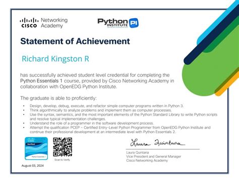 richard kingston on linkedin python cisco cisconetworkingacademy openedg programming…